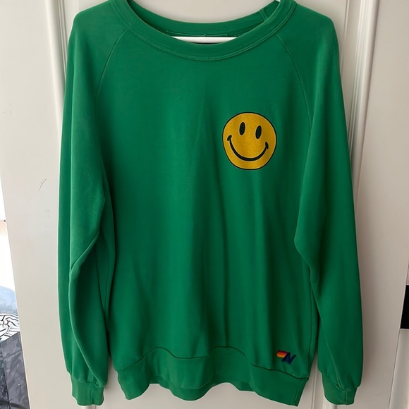 Aviator Nation | Jackets & Coats | Aviator Nation Green Smiley Face ...